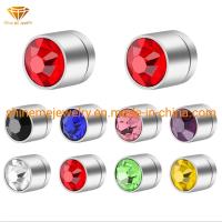 China Fashion Jewelry Piercing Ear Clip Stainless Steel Silver 5mm Zircon Stainless Steel Ear Stud Er3986 for sale