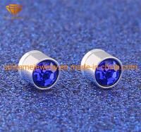 China Fashion Jewelry Piercing Ear Clip Stainless Steel Silver 5mm Zircon Stainless Steel Ear Stud Er3986 for sale