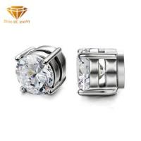 China Factory Wholesale Fashion Earrings Hot Selling Magnet Zircon Ear Clip Ear Stud Color Zircon Ear Stud Er3985 for sale