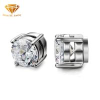 China Factory Wholesale Fashion Earrings Hot Selling Magnet Zircon Ear Clip Ear Stud Color Zircon Ear Stud Er3985 for sale