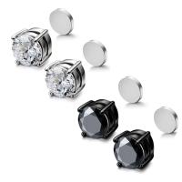 China Factory Wholesale Fashion Earrings Hot Selling Magnet Zircon Ear Clip Ear Stud Color Zircon Ear Stud Er3985 for sale