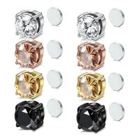 China Factory Wholesale Fashion Earrings Hot Selling Magnet Zircon Ear Clip Ear Stud Color Zircon Ear Stud Er3985 for sale