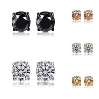China Factory Wholesale Fashion Earrings Hot Selling Magnet Zircon Ear Clip Ear Stud Color Zircon Ear Stud Er3985 for sale