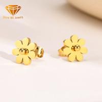 China Stainless Steel Daisy Earrings Gold Women's Fashion Personalized Jewelry Ers397 for sale