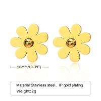 China Stainless Steel Daisy Earrings Gold Women's Fashion Personalized Jewelry Ers397 for sale