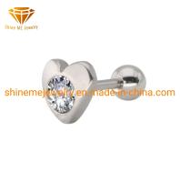 China New Korean Fashion Heart-Shaped Love Titanium Steel Belt Zircon Earrings Stainless Steel Earrings Hypoallergenic Ear Studs Er2937 for sale
