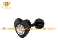 China New Korean Fashion Heart-Shaped Love Titanium Steel Belt Zircon Earrings Stainless Steel Earrings Hypoallergenic Ear Studs Er2937 for sale