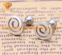 China Wholesale Fashion Stainless Steel Jewelry Titanium Steel Thread Rotating Round Mosquito Ear Studs Jewelry Er2908 for sale