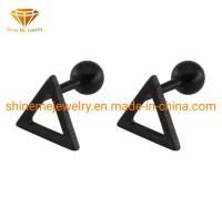 China Fashion Jewelry Triangle Hollow Ear Studs and Lovely Temperament Hypoallergenic Stainless Steel Earrings Er2905 for sale