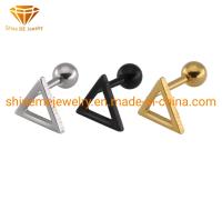 China Fashion Jewelry Triangle Hollow Ear Studs and Lovely Temperament Hypoallergenic Stainless Steel Earrings Er2905 for sale