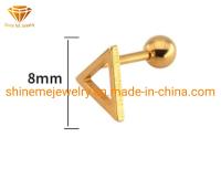 China Fashion Jewelry Triangle Hollow Ear Studs and Lovely Temperament Hypoallergenic Stainless Steel Earrings Er2905 for sale