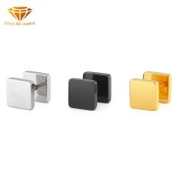 China Popular Fashion Titanium Steel Square Earrings Fashion Earrings for Men Personality Earrings Factory Wholesale Er0119 for sale