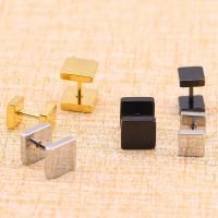 China Popular Fashion Titanium Steel Square Earrings Fashion Earrings for Men Personality Earrings Factory Wholesale Er0119 for sale