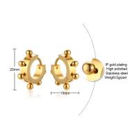China Earrings Wholesale Stainless Steel Female 18K Gold Earrings European and American Personalized Earrings Ers262 for sale