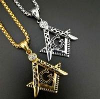 China Fashion Jewelry Explosion Retro 316 Stainless Steel Free Mason Masonic AG Small Pendant Spt2625 for sale