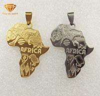 China Stainless Steel Jewelry Necklace Pendant Silver Jewelry Fashion Jewelry Africa Map Pendant Spt7219 for sale