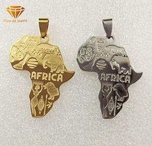China Stainless Steel Jewelry Necklace Pendant Silver Jewelry Fashion Jewelry Africa Map Pendant Spt7219 for sale