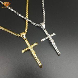 China Explosive Jewelry Titanium Steel/Stainless Steel Gilded Jesus Cross Pendant Spsz016 for sale