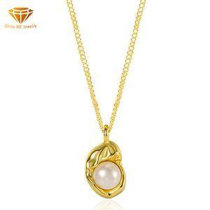 China Pea Pearl Necklace French Light Luxury Ins Wind Titanium Steel Lock Bone Chain Nk0112 for sale