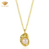 China Pea Pearl Necklace French Light Luxury Ins Wind Titanium Steel Lock Bone Chain Nk0112 for sale