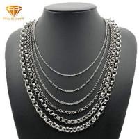 China Stainless Steel Round Pearl Chain Interlocking Chain Titanium Steel Pendant Matching Chain Men's and Women's Jewelry Necklace Wholesale Ssnl031 for sale