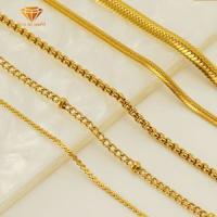China Wholesale 304 Stainless Steel Finished Chain 18K Vacuum Electroplating Pearl Chain S Chain Clip Bead Chain Push Chain DIY Jewelry Chain Ssch732 for sale