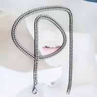 China European and American Stainless Steel Double Woven Double Buckle Six-Sided Grinding Necklace Titanium Steel Cuban Chain Men's Jewelry Fashion Domineering Chain for sale