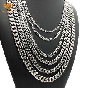 China Stainless Steel Single Buckle Six-Sided Grinding Necklace Titanium Steel Men's Jewelry Hip-Hop Cuban Chain Trend Thick Wide Chain Ssnl2618 for sale