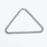 China Stainless Steel Single Buckle Six-Sided Grinding Necklace Titanium Steel Men's Jewelry Hip-Hop Cuban Chain Trend Thick Wide Chain Ssnl2618 for sale
