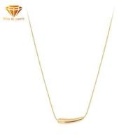China Polished Small Pepper Titanium Steel 18K Gold Necklace for Women 3D Eggplant Slim Snake Bone Chain Necklace Nk312 for sale