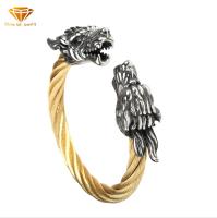 China Fashion Ol Domineering Titanium Steel Faucet Men's Stainless Steel Wire Rope Bracelet Factory Wholesale Direct Sales Can Be Customized Ssbg2723 for sale