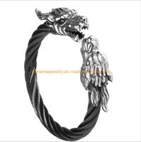 China Fashion Ol Domineering Titanium Steel Faucet Men's Stainless Steel Wire Rope Bracelet Factory Wholesale Direct Sales Can Be Customized Ssbg2723 for sale