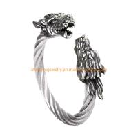 China Fashion Ol Domineering Titanium Steel Faucet Men's Stainless Steel Wire Rope Bracelet Factory Wholesale Direct Sales Can Be Customized Ssbg2723 for sale