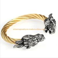 China Fashion Ol Domineering Titanium Steel Faucet Men's Stainless Steel Wire Rope Bracelet Factory Wholesale Direct Sales Can Be Customized Ssbg2723 for sale