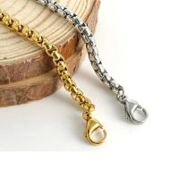 China Jewelry Chain European and American Titanium Steel Square Pearl Chains Hip-Hop Texture, Unisex Bracelet Ssbr502 for sale