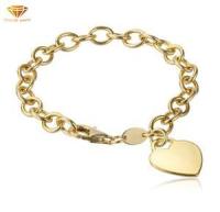 China Hot Selling O Word Peach Heart Titanium Steel Bracelet Love Peach Bracelet Can Be Engraved Korean Girl Bracelet Can Be Customized CB0123 for sale