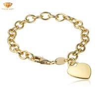China Hot Selling O Word Peach Heart Titanium Steel Bracelet Love Peach Bracelet Can Be Engraved Korean Girl Bracelet Can Be Customized CB0123 for sale