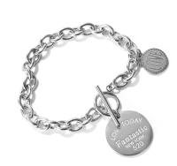 China Hot Selling O Word Peach Heart Titanium Steel Bracelet Love Peach Bracelet Can Be Engraved Korean Girl Bracelet Can Be Customized CB0123 for sale