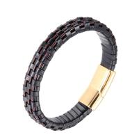 China Hot Selling Korean Fashion Fashion Fashion Bracelet Men's Bracelet Leather Rope Woven Bracelet Blfp303 for sale