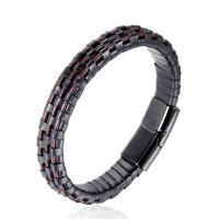 China Hot Selling Korean Fashion Fashion Fashion Bracelet Men's Bracelet Leather Rope Woven Bracelet Blfp303 for sale