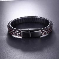 China Hot Selling Korean Fashion Fashion Fashion Bracelet Men's Bracelet Leather Rope Woven Bracelet Blfp303 for sale