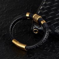 China Fashion Jewelry Wholesale Inverted Magnetic Buckle Leather Bracelet Bl2866 for sale