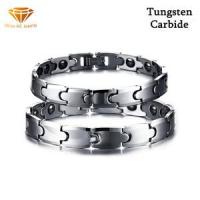 China Fashion Accessories Couple Tungsten Steel Men's and Women's Red Iron Health Energy Magnetic Bracelet Tub-001 for sale