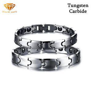 China Fashion Accessories Couple Tungsten Steel Men's and Women's Red Iron Health Energy Magnetic Bracelet Tub-001 for sale
