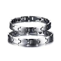 China Fashion Accessories Couple Tungsten Steel Men's and Women's Red Iron Health Energy Magnetic Bracelet Tub-001 for sale