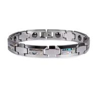 China Tungsten Carbide Magnetic Wristband Men's Scratch Resistant Cross Shell Energy Bracelet Tub-010 for sale