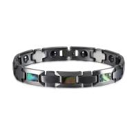 China Tungsten Carbide Magnetic Wristband Men's Scratch Resistant Cross Shell Energy Bracelet Tub-010 for sale