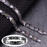 China Tungsten Carbide Magnetic Wristband Men's Scratch Resistant Cross Shell Energy Bracelet Tub-010 for sale