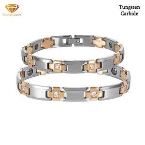 China Magnetic Tungsten Carbide Bracelet for Men and Women Adjustable for Couples Tub-021 for sale