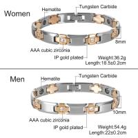 China Magnetic Tungsten Carbide Bracelet for Men and Women Adjustable for Couples Tub-021 for sale